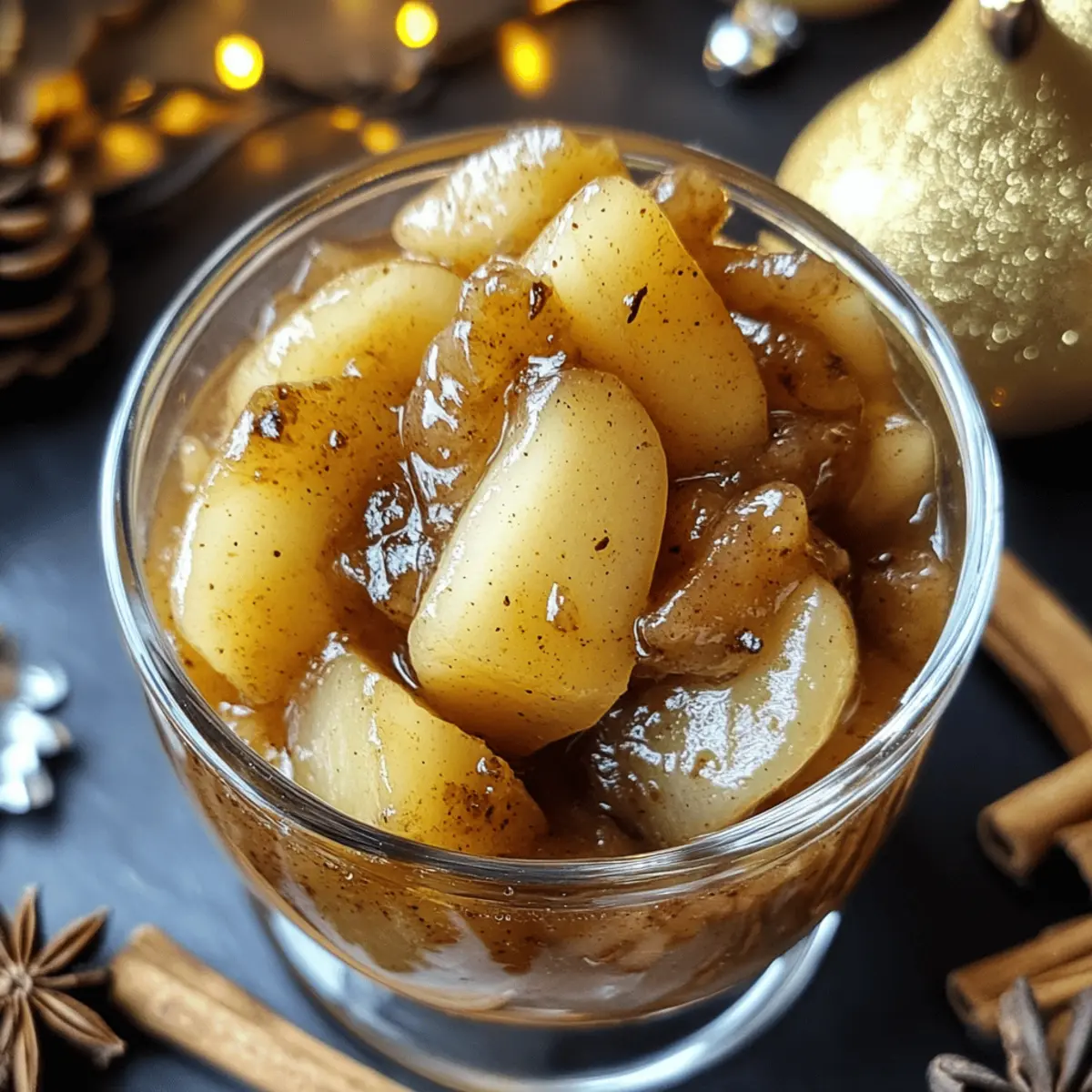 Easy Christmas Spiced Pear Compote for a Cozy Juicy Holiday Feast