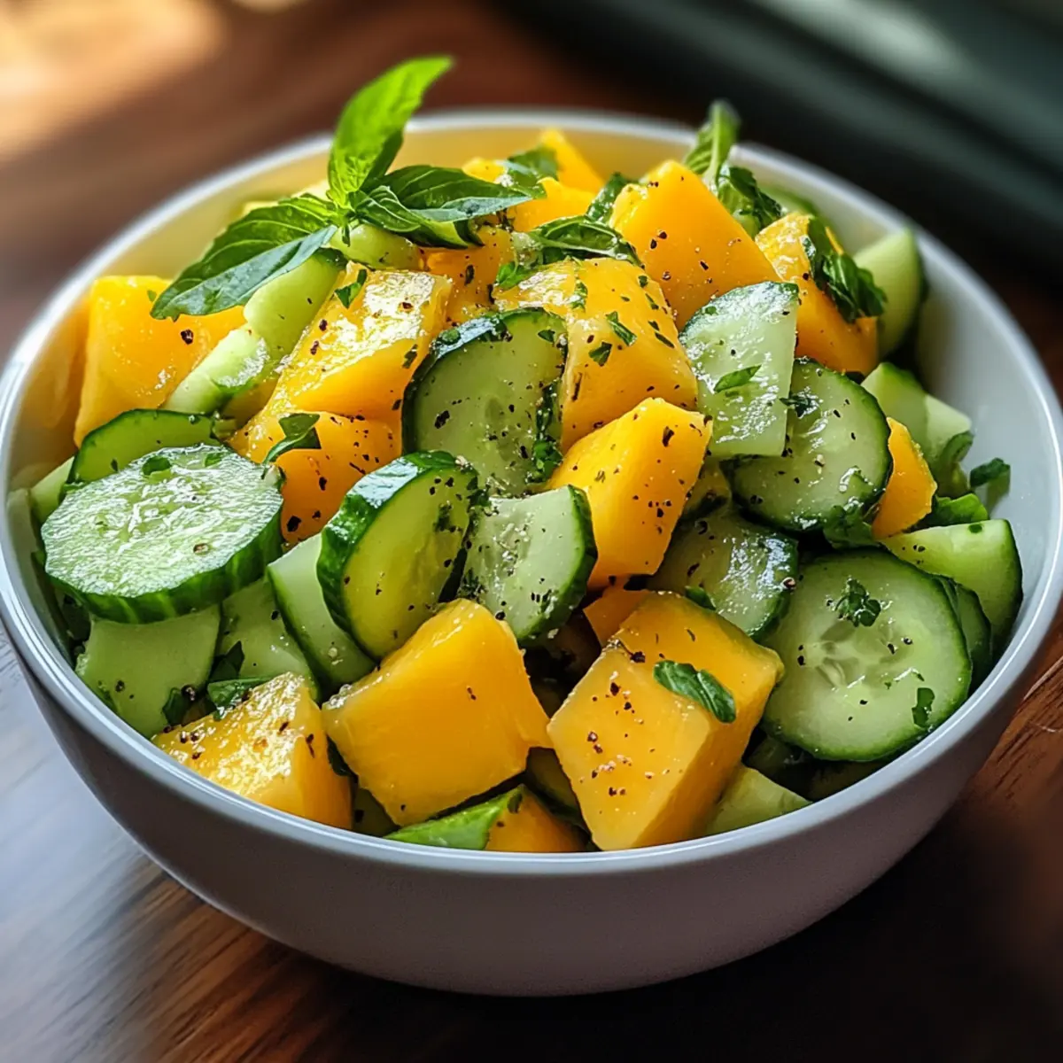 Ultimate Delicious Tropical Mango & Cucumber Salad