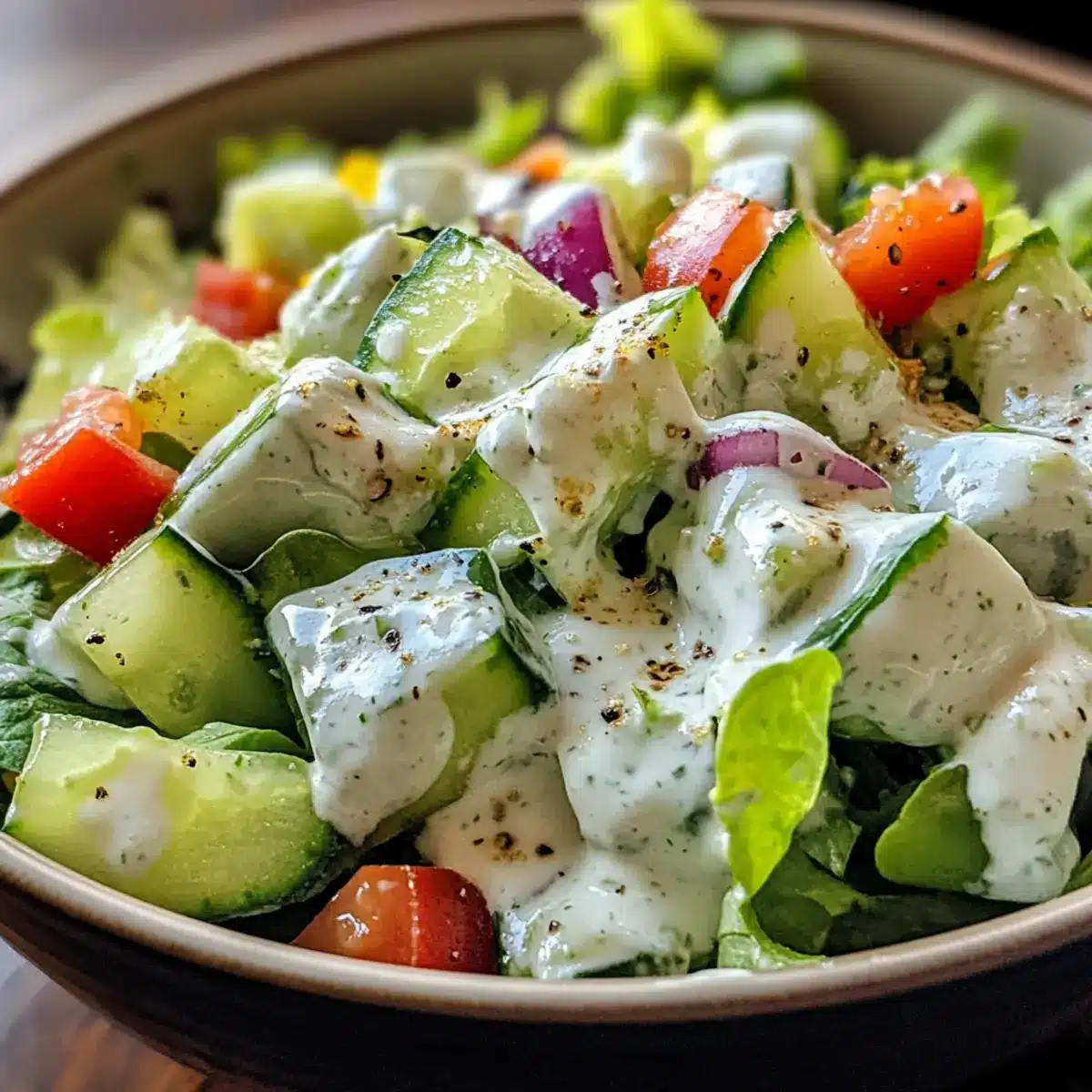 Irresistible Creamy Warm Cucumber Yogurt Dressing Salad Recipe