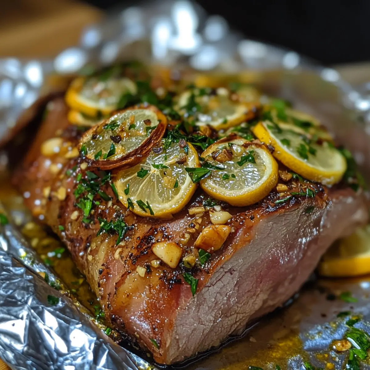 Irresistible Juicy Lemon & Garlic Foil-Baked Lamb Rump